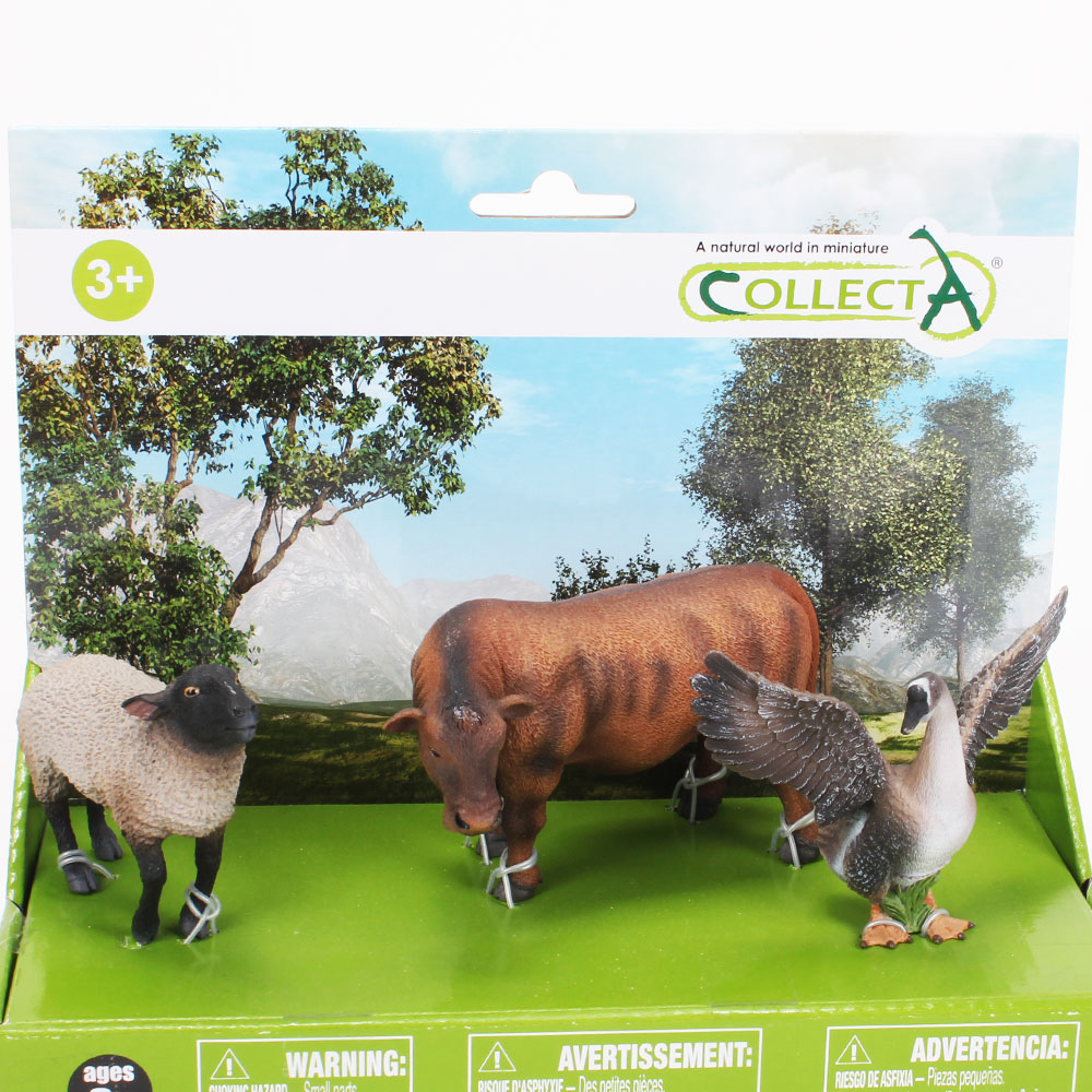 Collecta Set of 3 Farm Animals | Brinquedos, Papelaria, Moda e Acessórios
