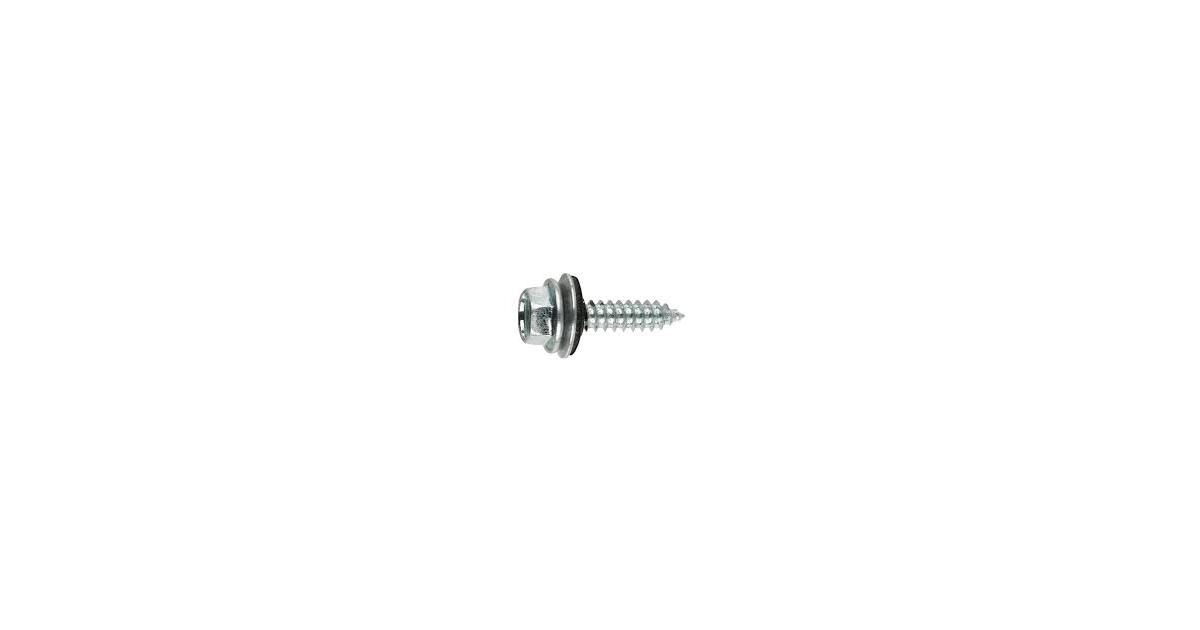 Hexagon head bolt ISO 7053 ~ DIN 6928 with washer 18 Zinc Plated Steel ...